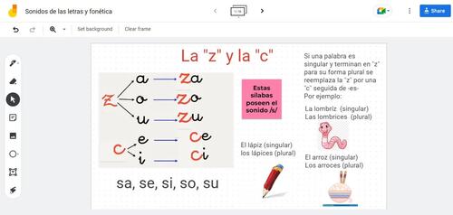 Jamboard: Sonido de las letras y fonética - No prep | ELE by Spanish ...
