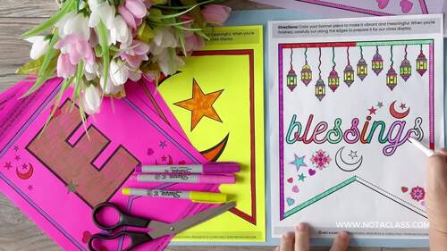 Eid Bulletin Board Banner Craft, Eid Mubarak Activity, Eid al-Fitr, Eid ...