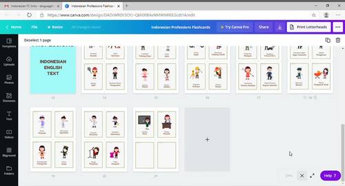Indonesian Jobs and Occupations Indonesian Flashcards | Pekerjaan | Profesi