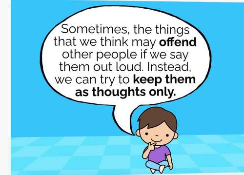 Social Skills Game: Using a Social Filter "Think it or Say it?" Boom ...
