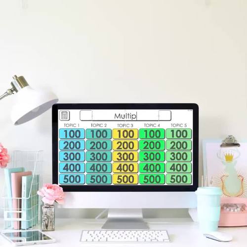 Commercial Use Editable Jeopardy Template Google Slides Springtime Games