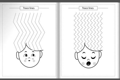 Tracing and coloring book for Kids- letters-shapes-lines-numbers Back ...