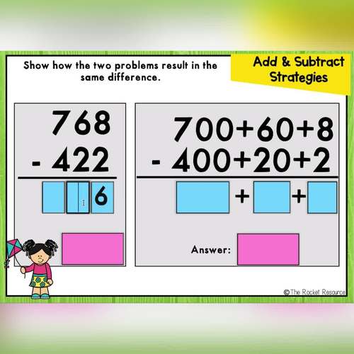 Spring Addition and Subtraction Strategies and Properties BOOM™ Cards 2 ...