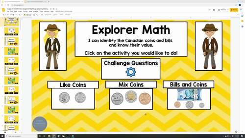 Counting Money Canadian Digital Resources Math Game for Google Slides ...