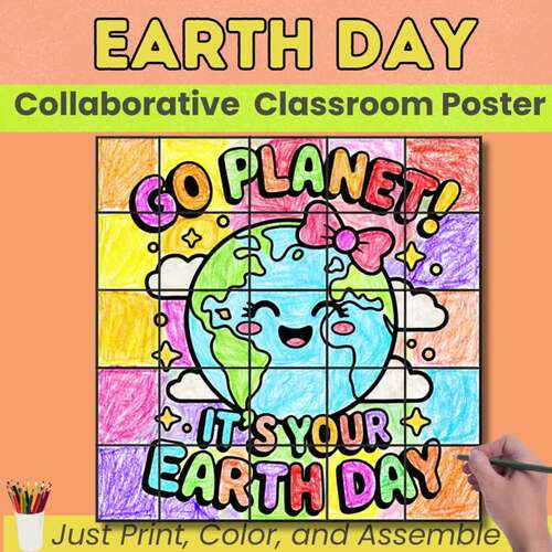 Earth Day Collaborative Poster | Go Planet Craft Activity and Decor