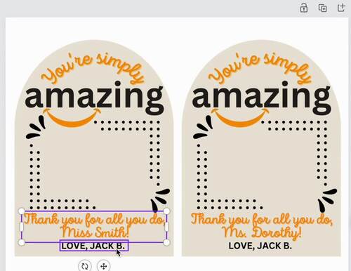 Editable Teacher Appreciation Gift Card Printable, Canva Amazing Teacher