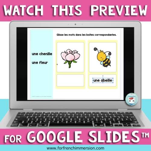 French Spring Vocabulary for Google Slides™ Les mots du printemps ...