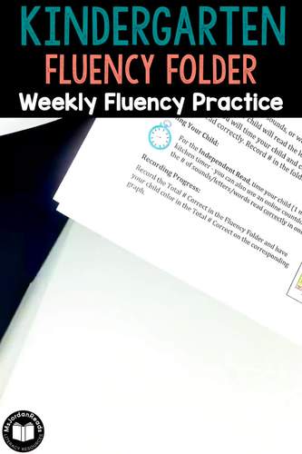 Kindergarten Fluency Folder for Weekly Fluency Practice by MsJordanReads