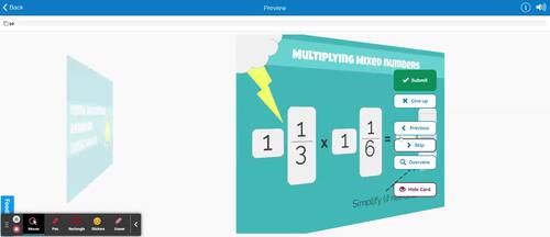 Multiplying Mixed Numbers Boom Card Deck Activity by Math Mom Repeat