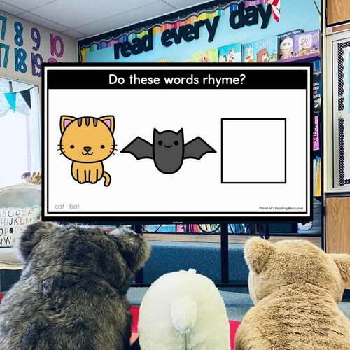 Phonological Awareness Activities Rhyming Words Digital Slides Rhyme
