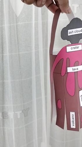 3D Volcano Craft Windsock Craft Natural Disaster Science Activity ...