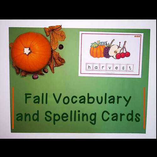 Fall Vocabulary by Kerry Grogan Tutoring | TPT