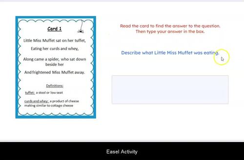 Nursery Rhymes Scavenger Hunt Activity with Easel Version Read Across ...