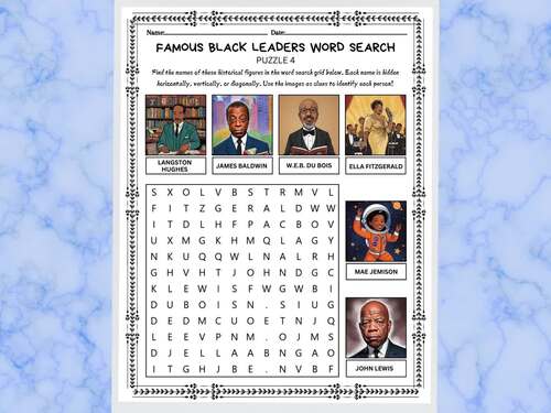 Black History Month Word Search Puzzles Activity Grades 2–4. | TPT
