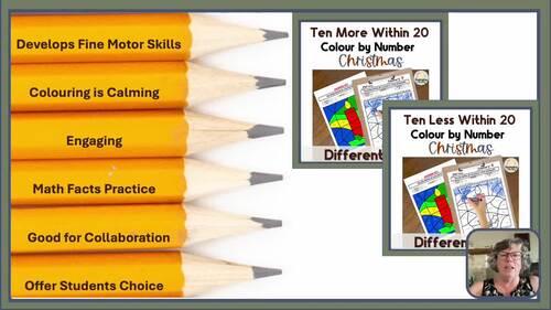 Christmas Ten More Ten Less Addition & Subtraction To 20 Math Coloring ...