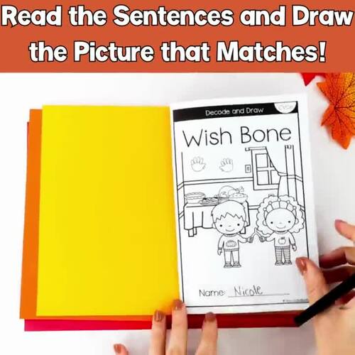 Thanksgiving Decodable Readers CVCe Words Directed Drawing Books Magic E