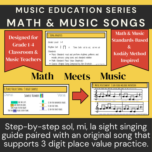 Grade 1-4 Melodic Sight Singing La, Sol & Mi | 3 Digit Place Value Song