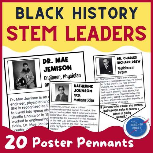 Black STEM History Pennant Posters | Famous People Biography Classroom ...