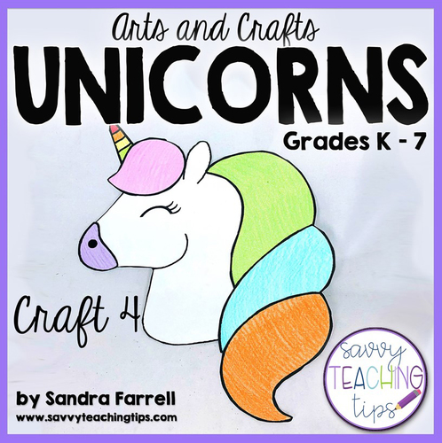 Unicorn Craft 4 EMOJI COLOR, CUT AND PASTE by Savvy Teaching Tips