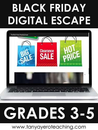 Thanksgiving Activities Digital Escape Room Math Game Black Friday