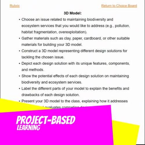 Maintaining Biodiversity: Choice Board (MS-LS2-5) by DrBScience | TPT