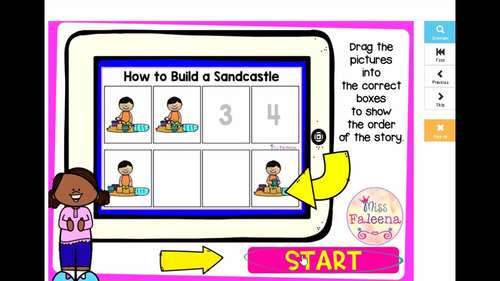 Sequencing Pictures (Boom Cards™) by Miss Faleena | TPT