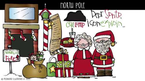 North Pole clip art, Christmas clip art, Santa clip art COMBO PACK