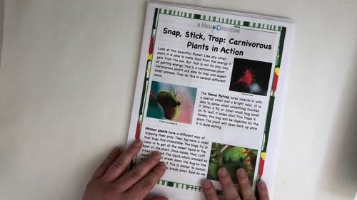 Carnivorous Plant Bundle: Nonfiction, Fiction, Writing, Crafts and More