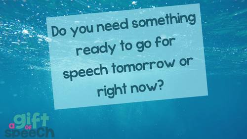 NO PREP Articulation for All Sounds Feed the Ocean Animals Bundle