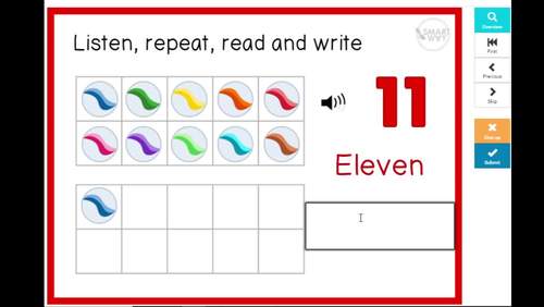 Number Words 11 -20 | Boom Cards by Smart Way | TPT