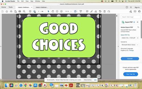 Classic Chalkboard Behavior Chart by Ms Alesha Palmer | TPT