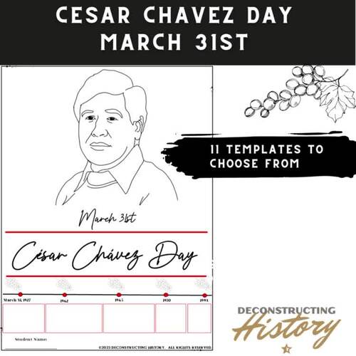 cesar chavez coloring sheets