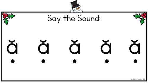Christmas CVC Phonics | Snowman Backward Decoding | Digital Resource
