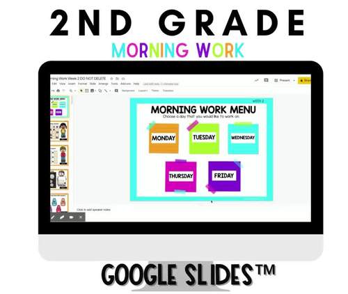 Math Morning Work 2nd Grade Boom Cards Week 4 by Teaching Second Grade