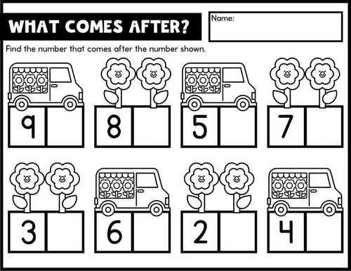 Before and After Numbers to 10 Kindergarten Worksheets by The Numerical ...