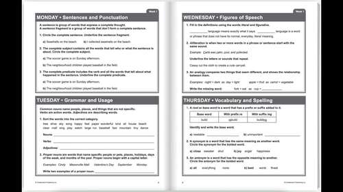 Grade 4 Language Bundle: Spelling, Grammar, Writing, Reading Comprehension