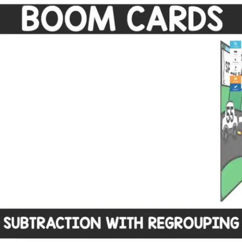 2 digit Subtraction with Regrouping using Boom Cards | Digital M 4 ...