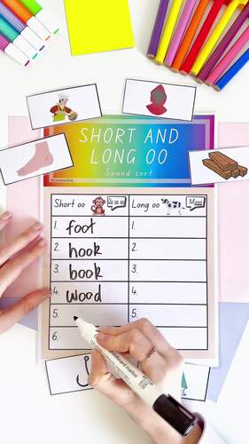 Short and long oo phonics vowel digraph teams games and worksheets ...