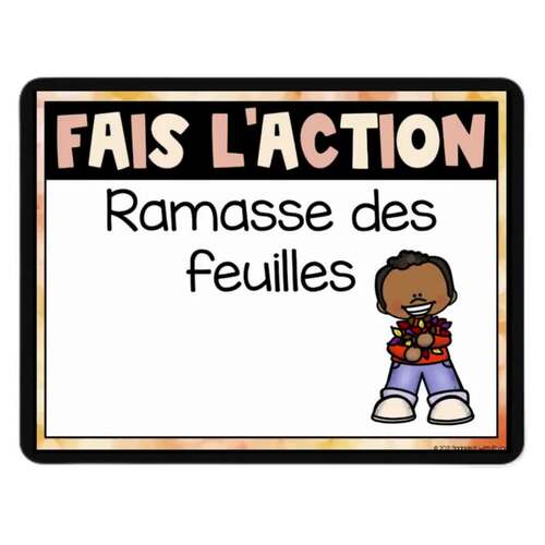 Fais l'action French Brain Break Bundle | French Drama Game | TPT