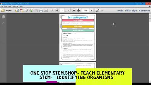 Identifying Organisms- Living Things- 1st Grade Science NGSS- 1-LS1-1