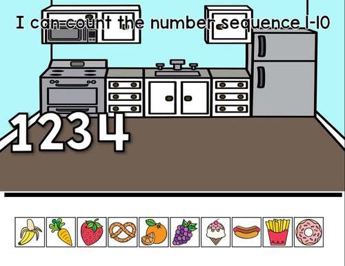 Count & Sequence 1-10 | FOOD | DIGITAL Practice | Early Childhood and ...
