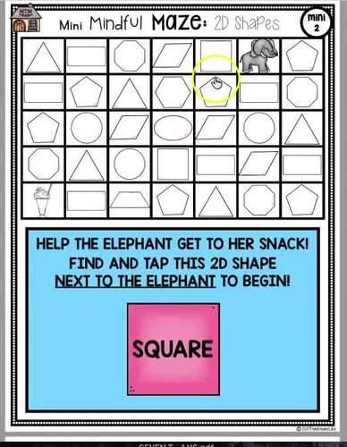 Digital Interactive PDF 2D Shapes Mazes Distance Learning | TpT