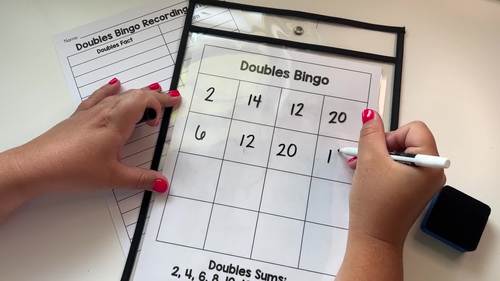 Doubles Fluency Games | Doubles Bingo | TPT