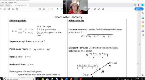 ACT Prep Math--Coordinate Geometry by Natalie Leavitt | TPT
