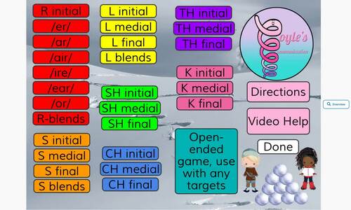 Speech Snowball Fight by Coyle's Communication | TPT