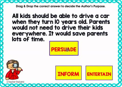 AUTHOR'S PURPOSE 2nd Grade READING STRATEGIES Boom Cards by Teacher ...