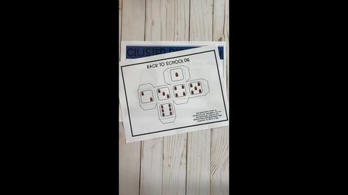Back To School Cluster Reduction Roll and Say Games by Talking Mama Bears