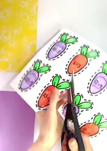 Easter Carrots Division Craft Spring Math April Craftivity No Prep Cut ...