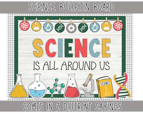 Back to School Science Bulletin Board Kit | STEM Door Decor for Classroom