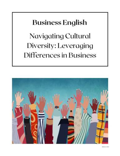 Business English: Navigating Cultural Diversity - Lesson Plan | TPT
